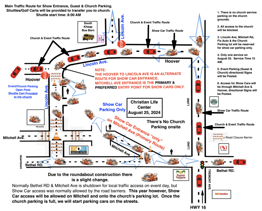 Event Map – Cruisin’ Sunday